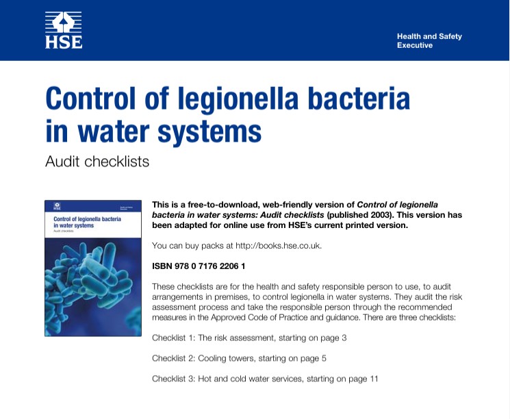 How To Audit Your Legionella Control Programme | Simple and Efficient ...